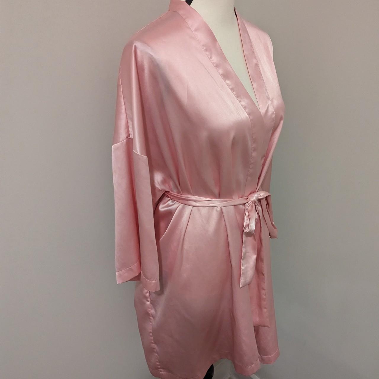 Victoria's secret pink satin Robe kimono one size.... - Depop