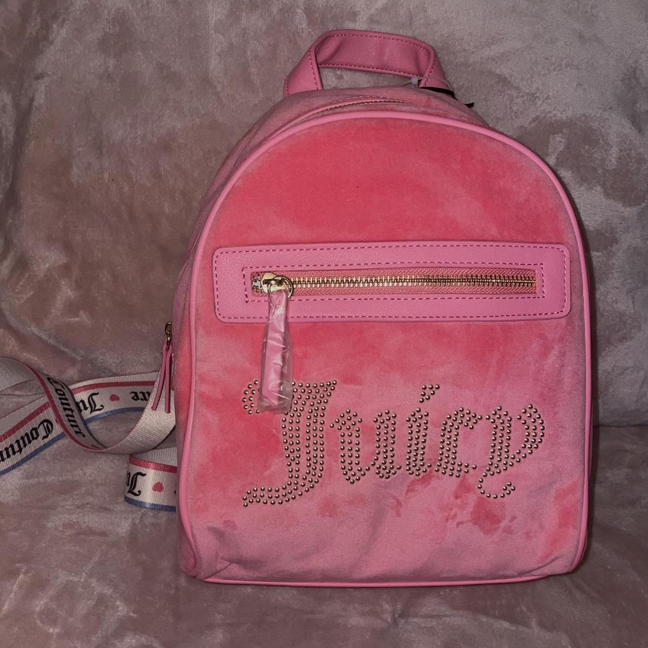 Pink juicy couture mini backpack... - Depop