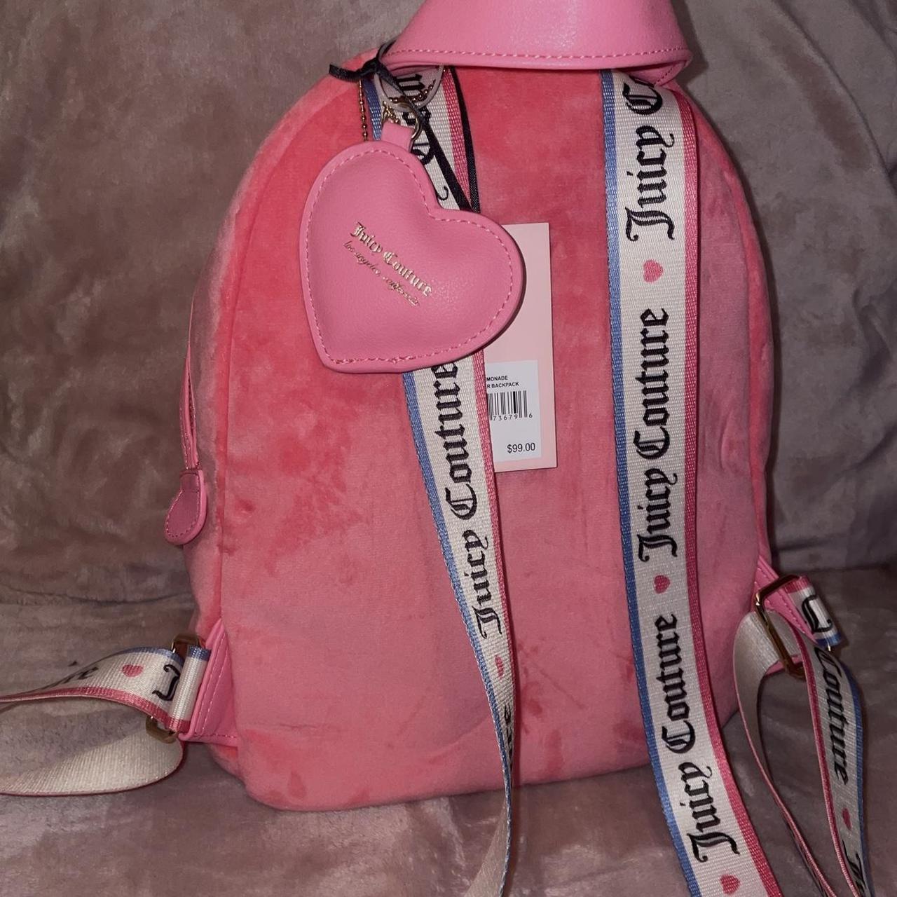 Pink juicy couture mini backpack... - Depop