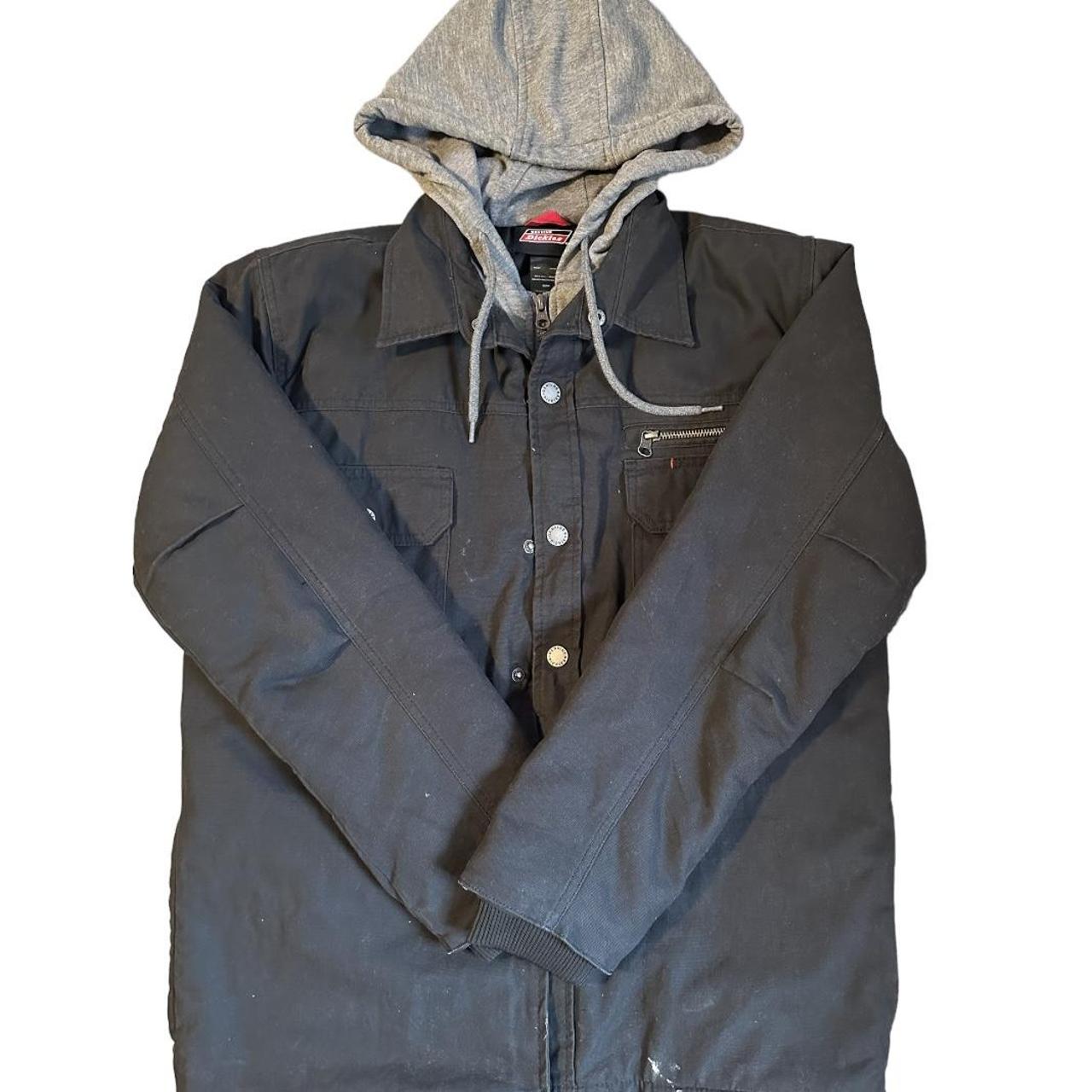 Dickies Men's Black and Grey Jacket | Depop