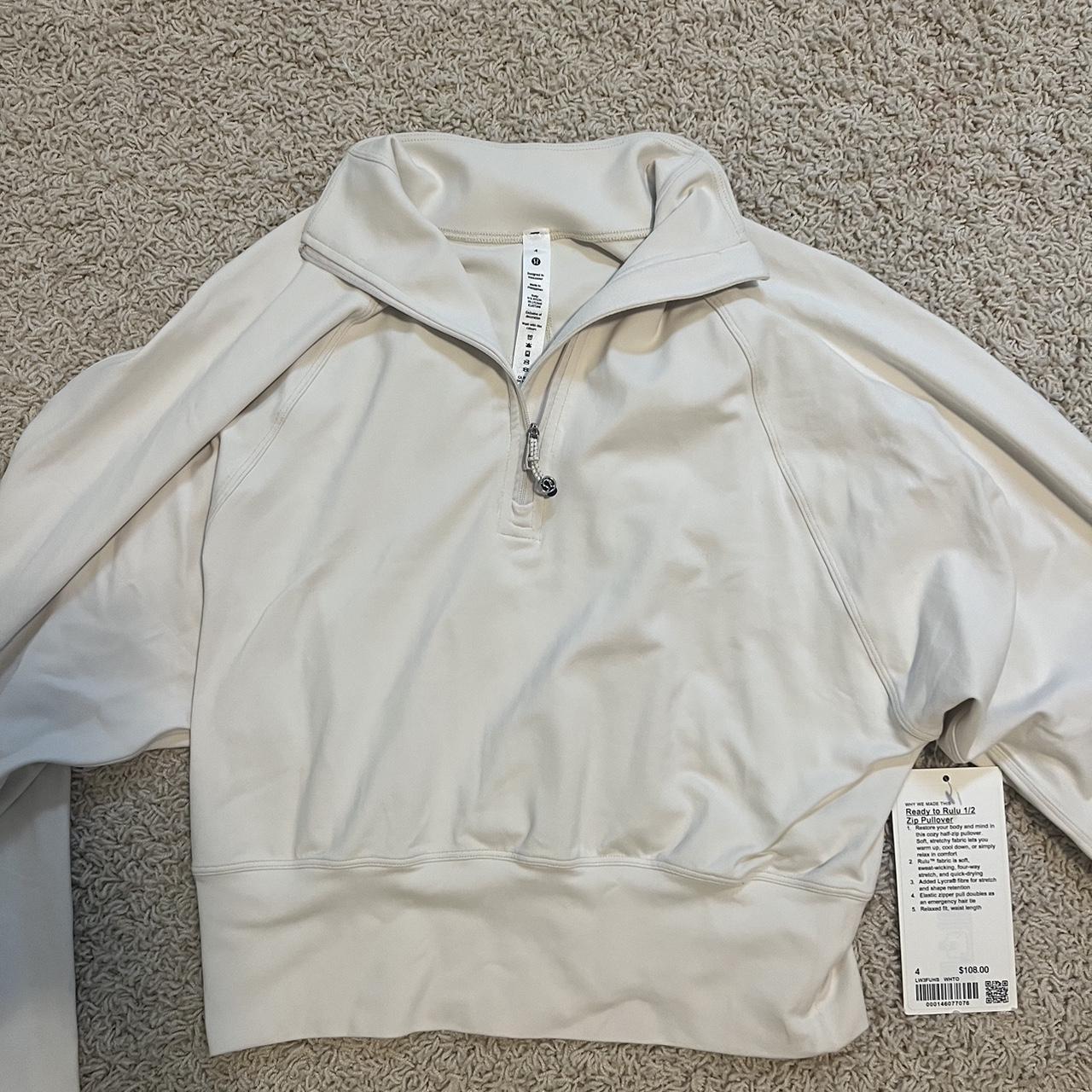 Lululemon 1/2 zip pullover, new with tags!! Size 4,... - Depop