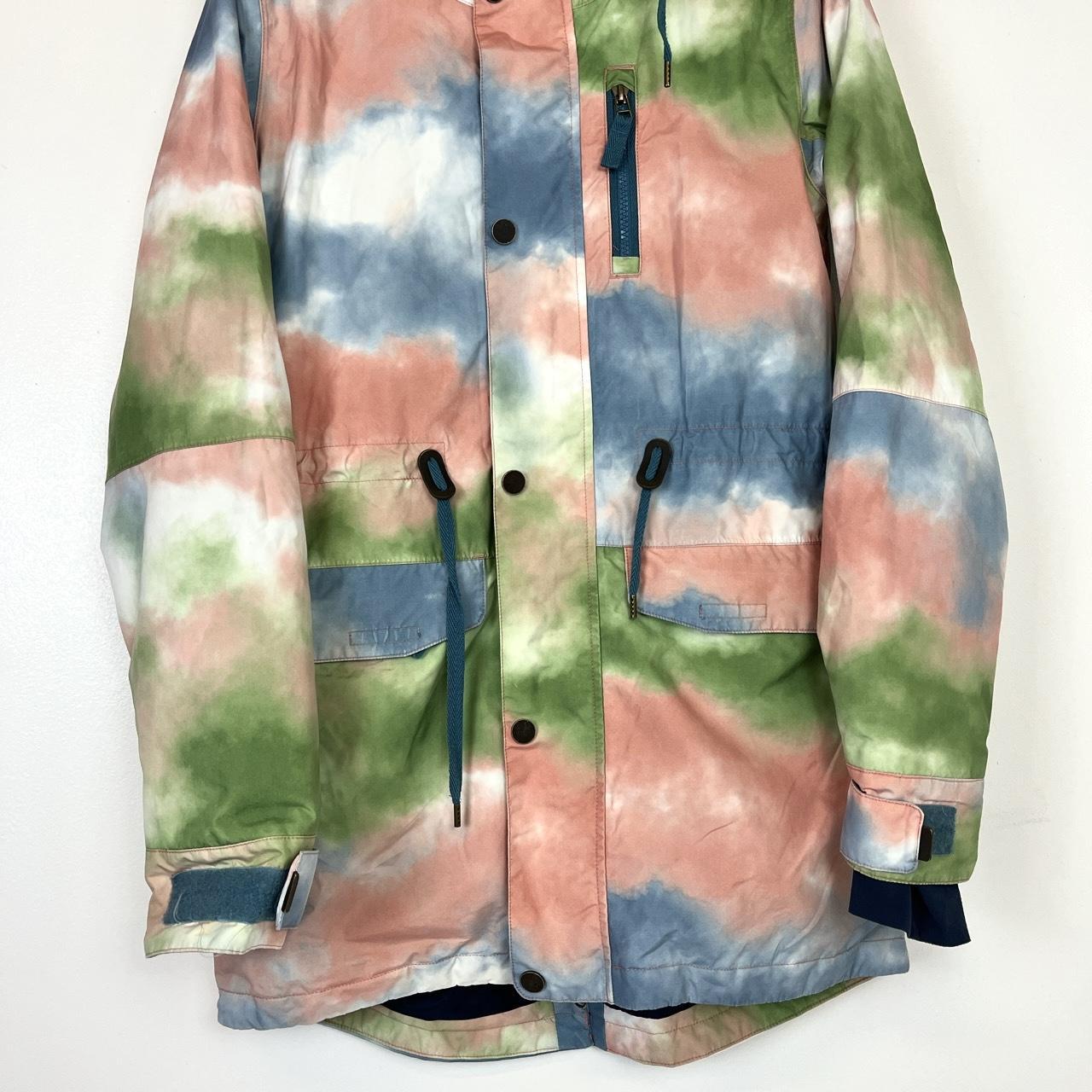 Vintage Burton Multi Colour Tye Dye Ski Parka Jacket... - Depop