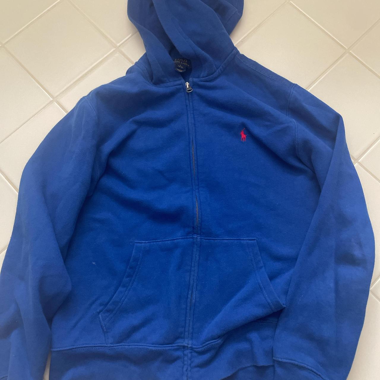 Polo Ralph Lauren Royal Blue Zip up Hoodie Jacket,... - Depop