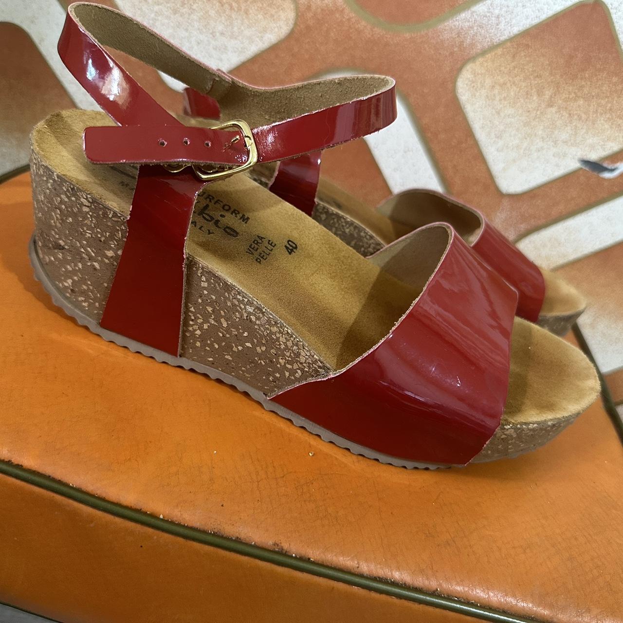 Wedge Red comfortable shoes Size 40 or 9... - Depop
