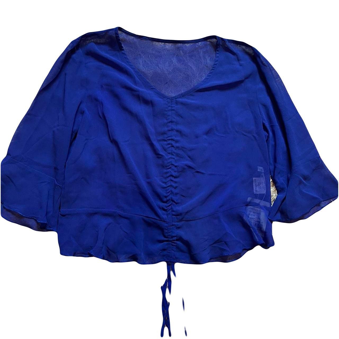 Very villa blue sheer blouse Brand new with tags... | Depop