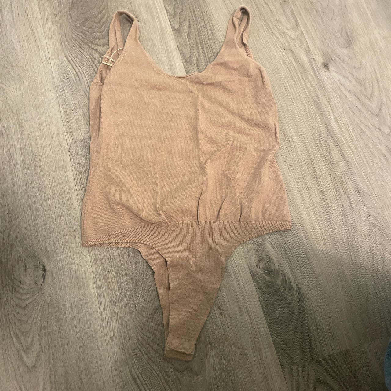 Skin tight brown body suit perfect condition - Depop