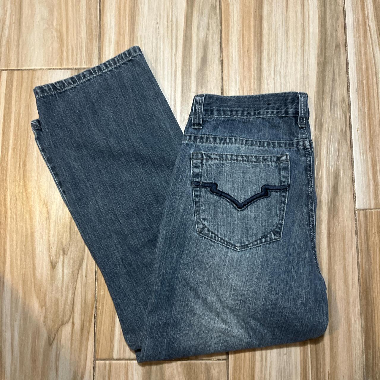 34x30 jeans nice fade, cool back design - Depop