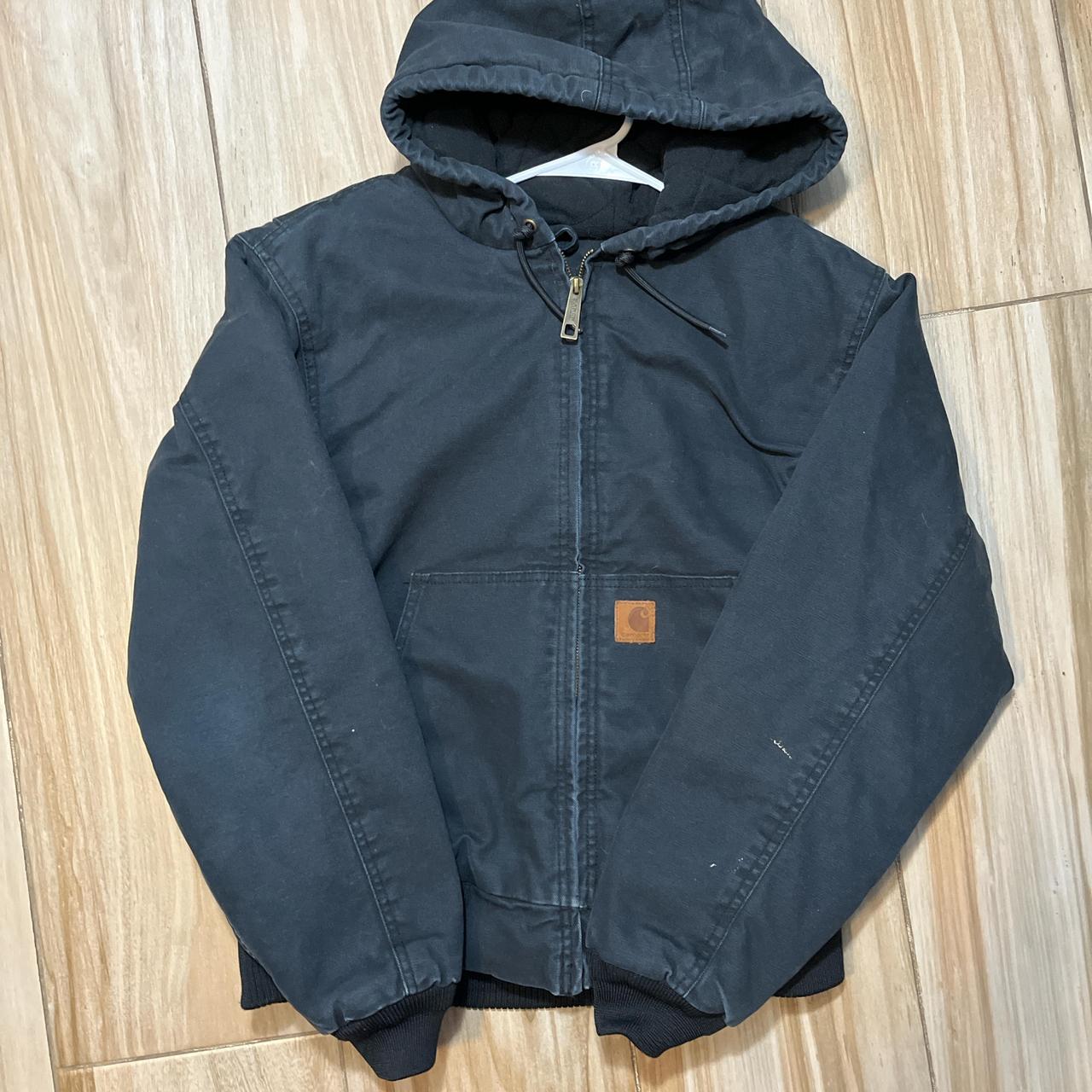 black carhartt jacket, size large, no flaws - Depop