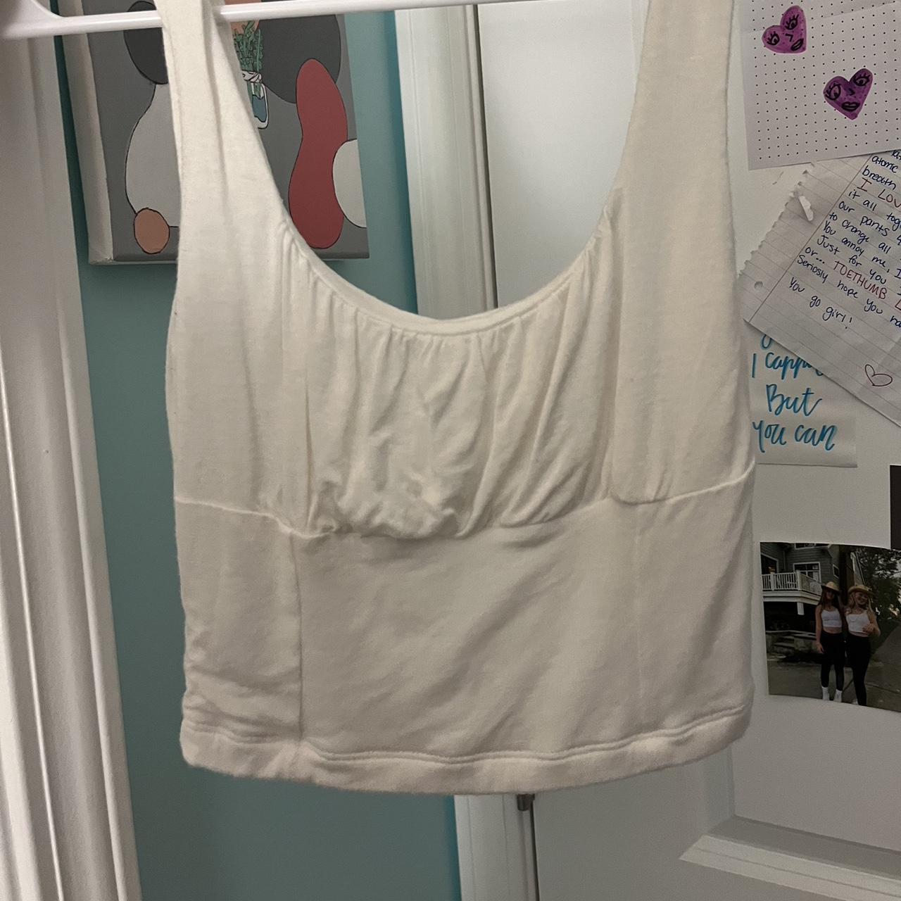 White Altard state ribbed super soft tank top size S - Depop