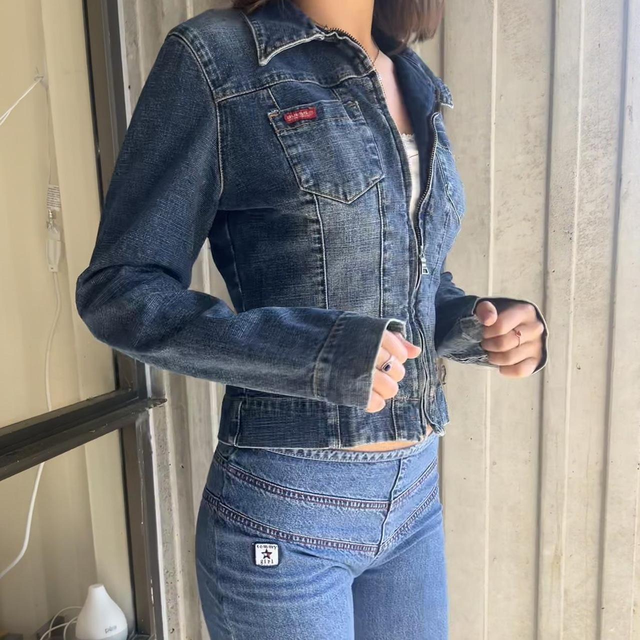 Guess Women's Blue Jacket | Depop