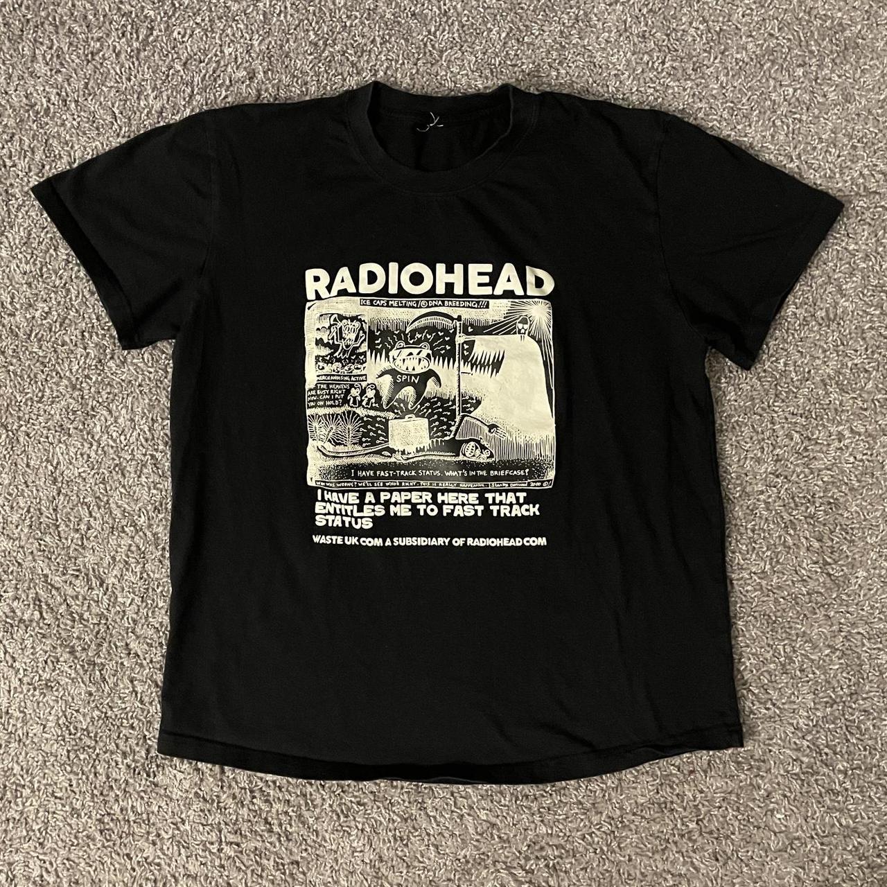 Radiohead black graphic t-shirt - Depop