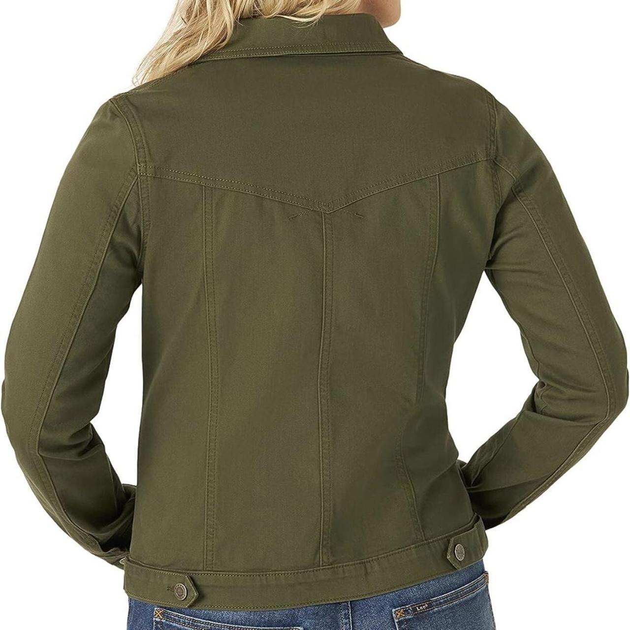 lee olive green denim jacket 💚 bought for my diane... - Depop