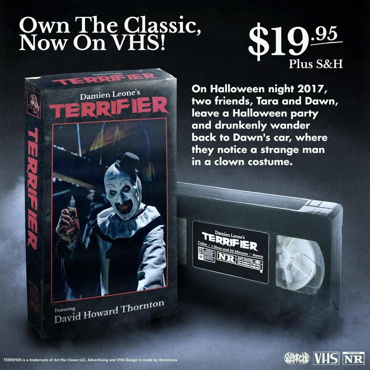 Custom Terrifier VHS Handmade by me, actually plays!... - Depop