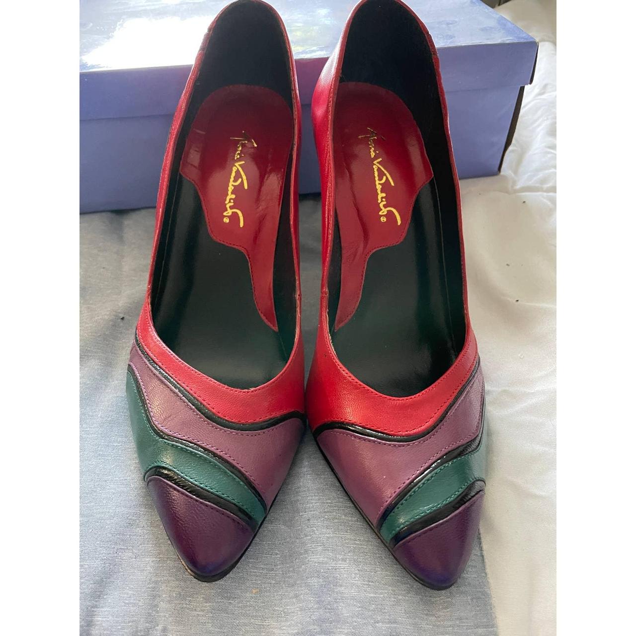 80s Color Swirl Leather pumps. These are amazing!... - Depop