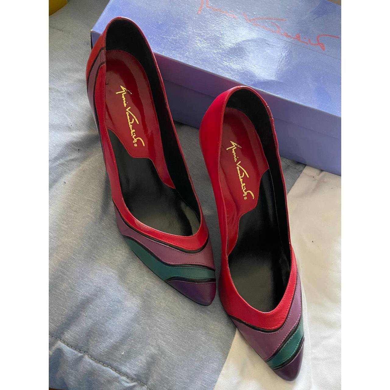 80s Color Swirl Leather pumps. These are amazing!... - Depop