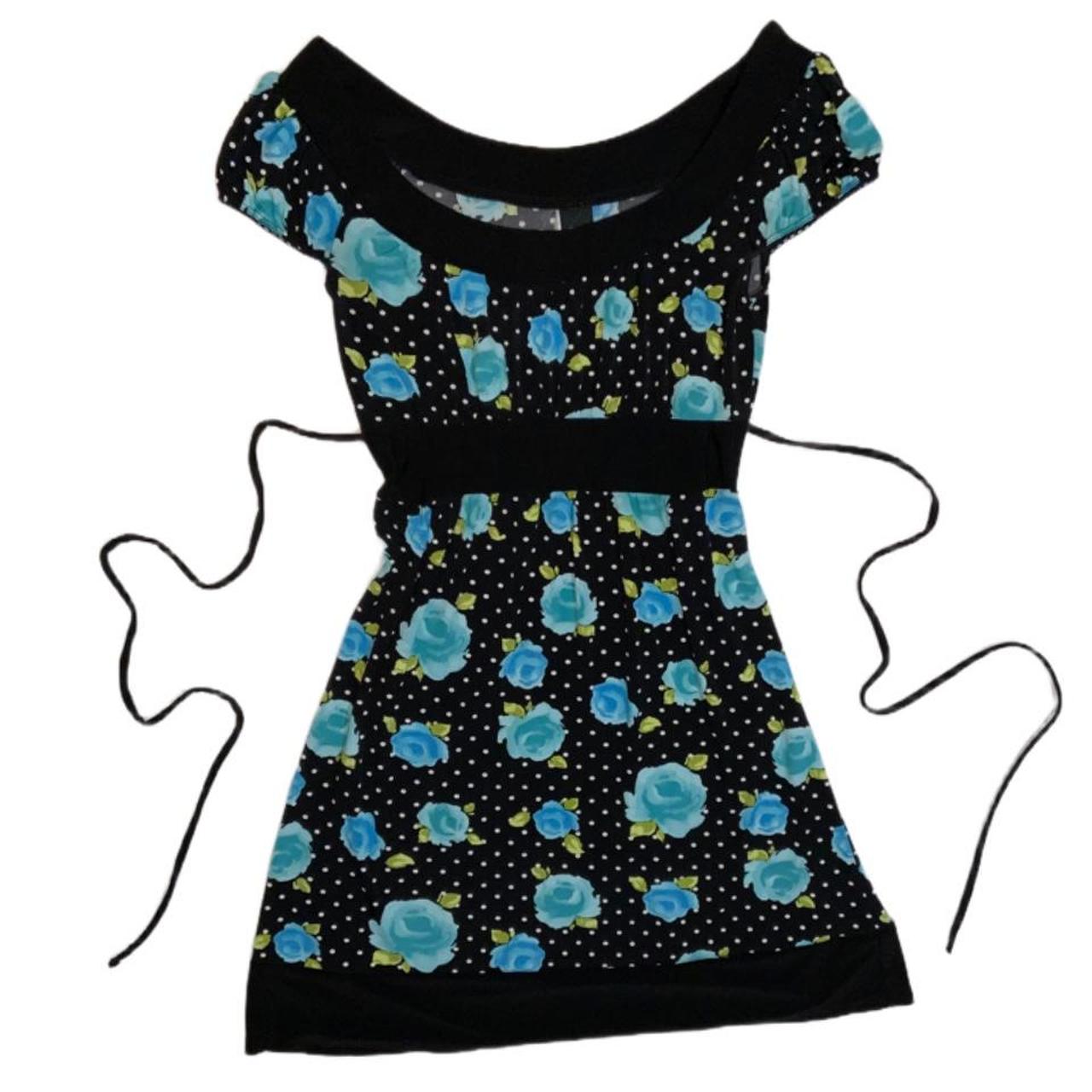 Y2K early 2000s, mod spring floral, adjustable waist... | Depop