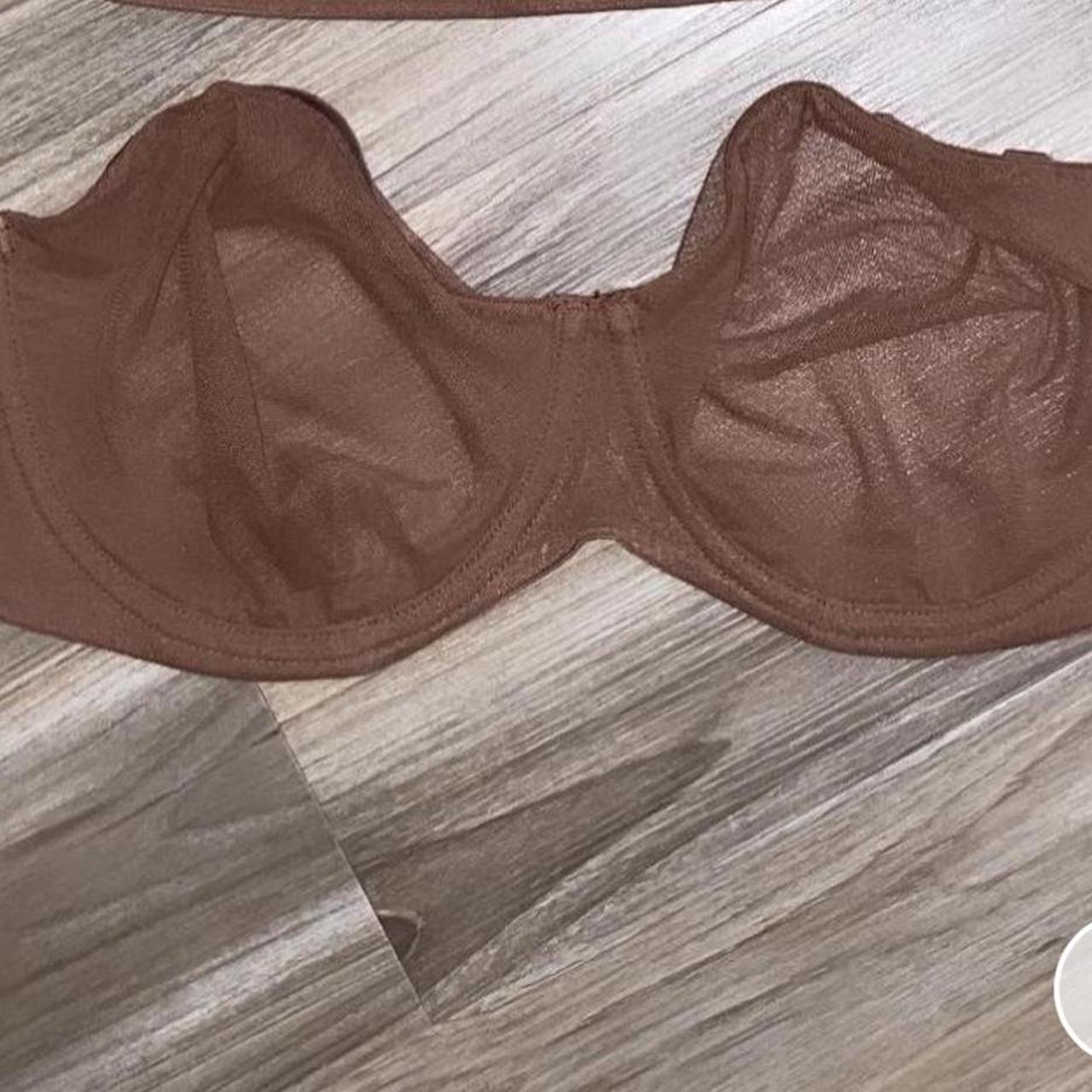 Skims Mesh Strapless Bra In Color Jasper And Size Depop