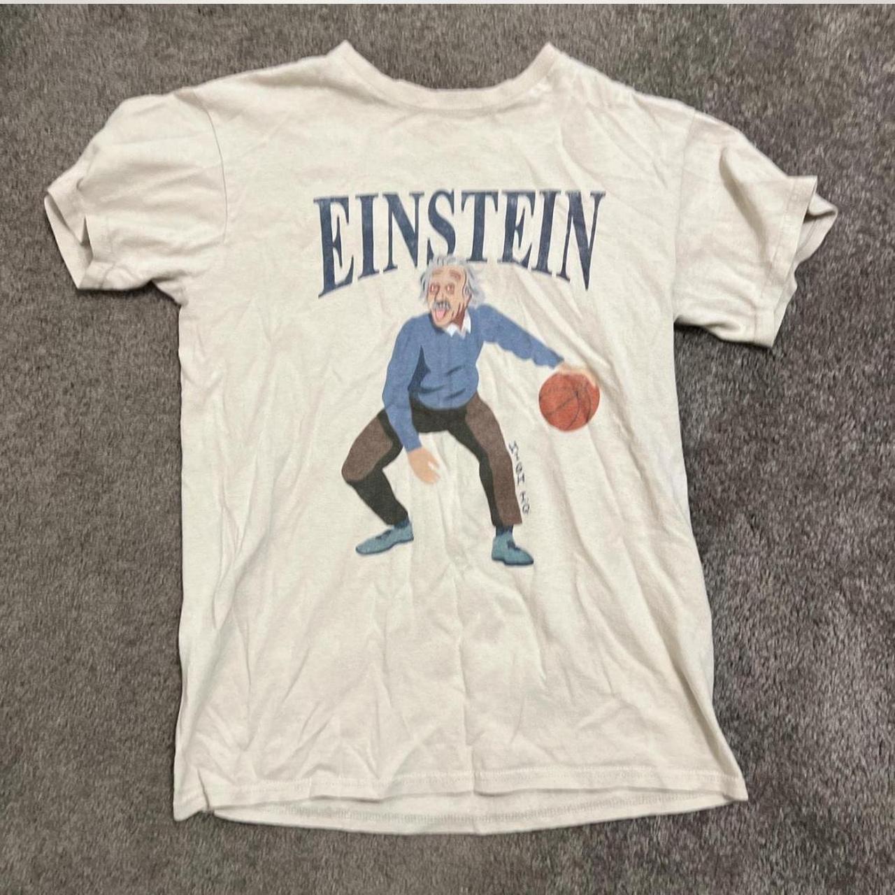 Albert Einstein Tongue Out Basketball 100% Cotton... | Depop