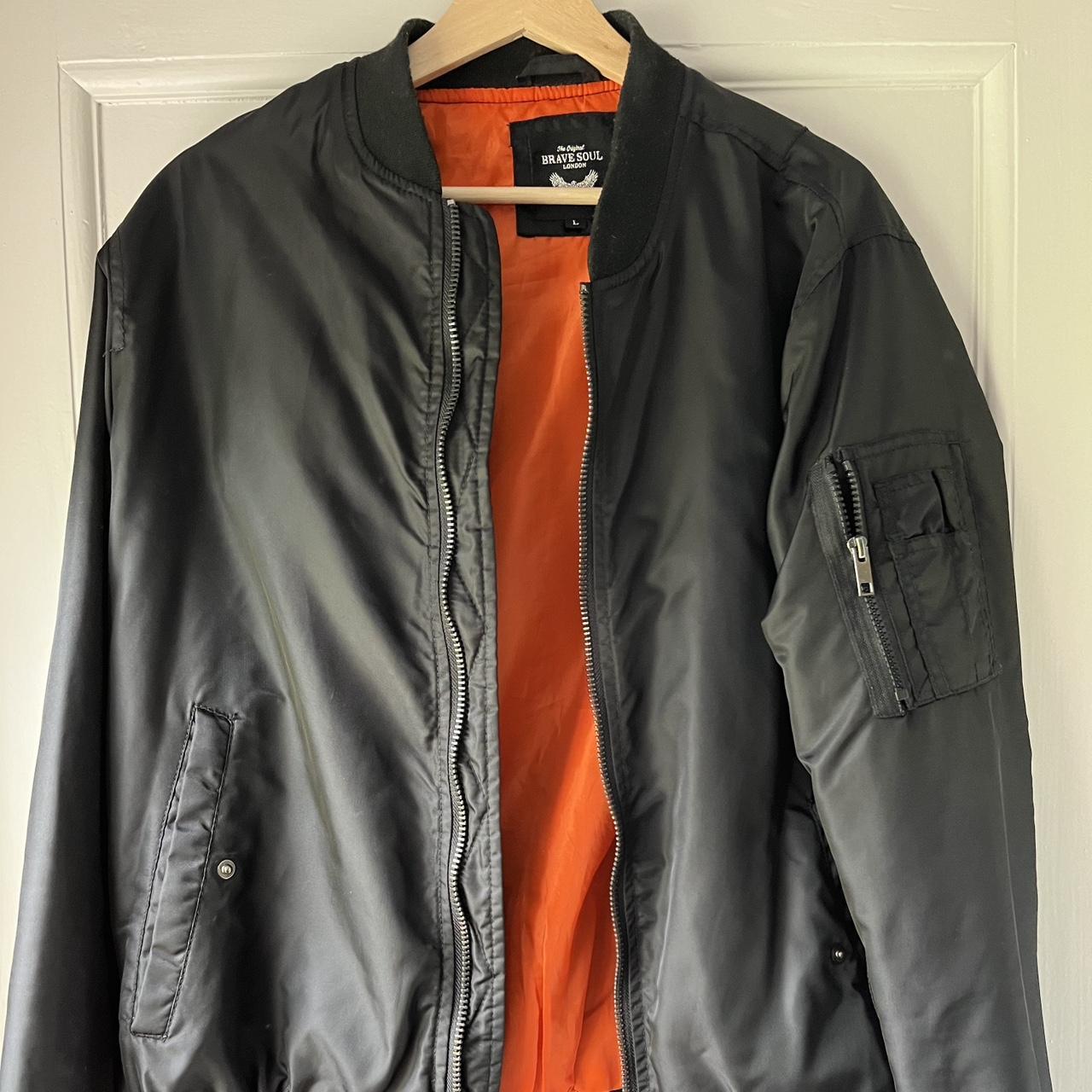 X2 brave soul bombers 1 black with orange inside 1... - Depop