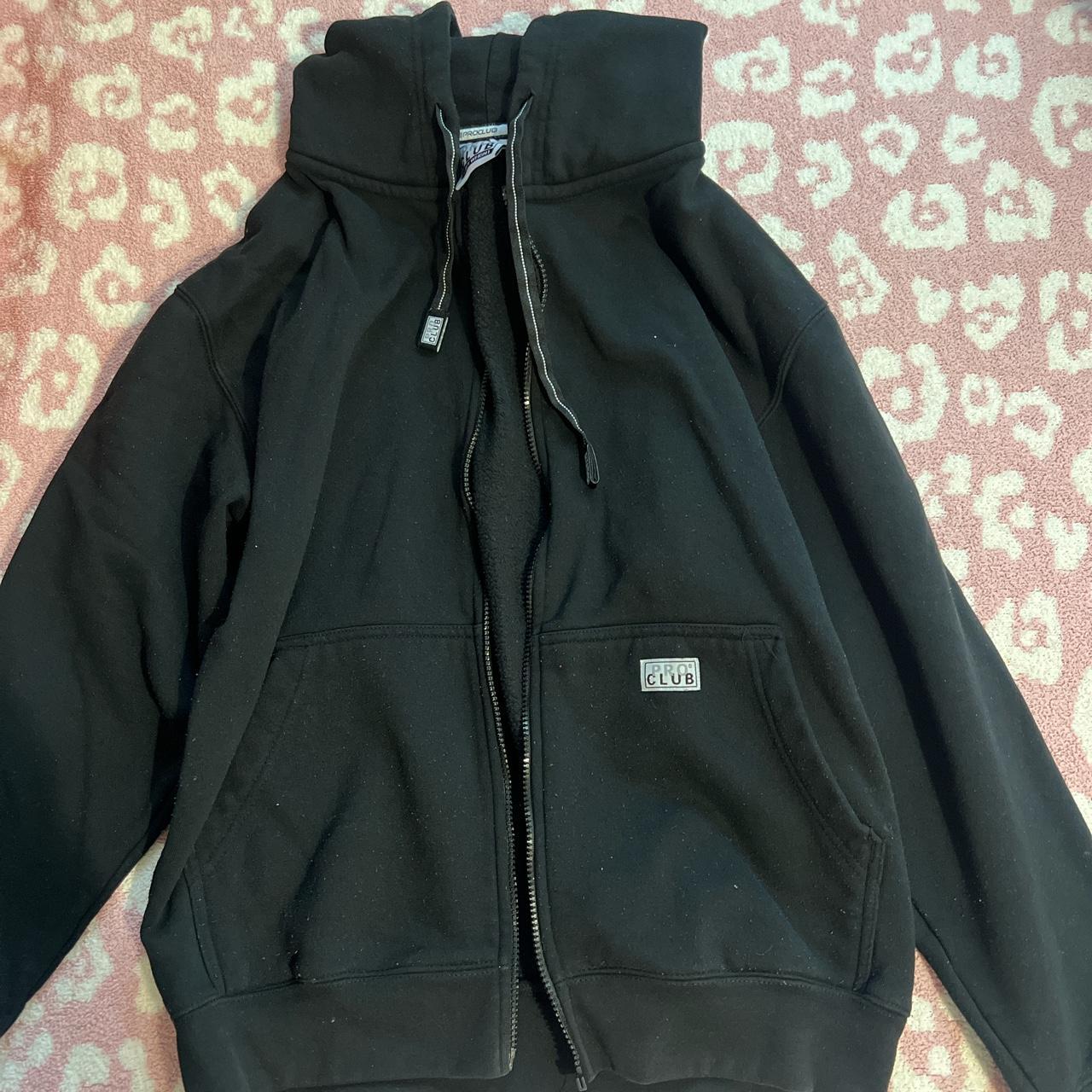 Pro Club Zipper Hoodie Size M ‼️Zipper is not in... - Depop
