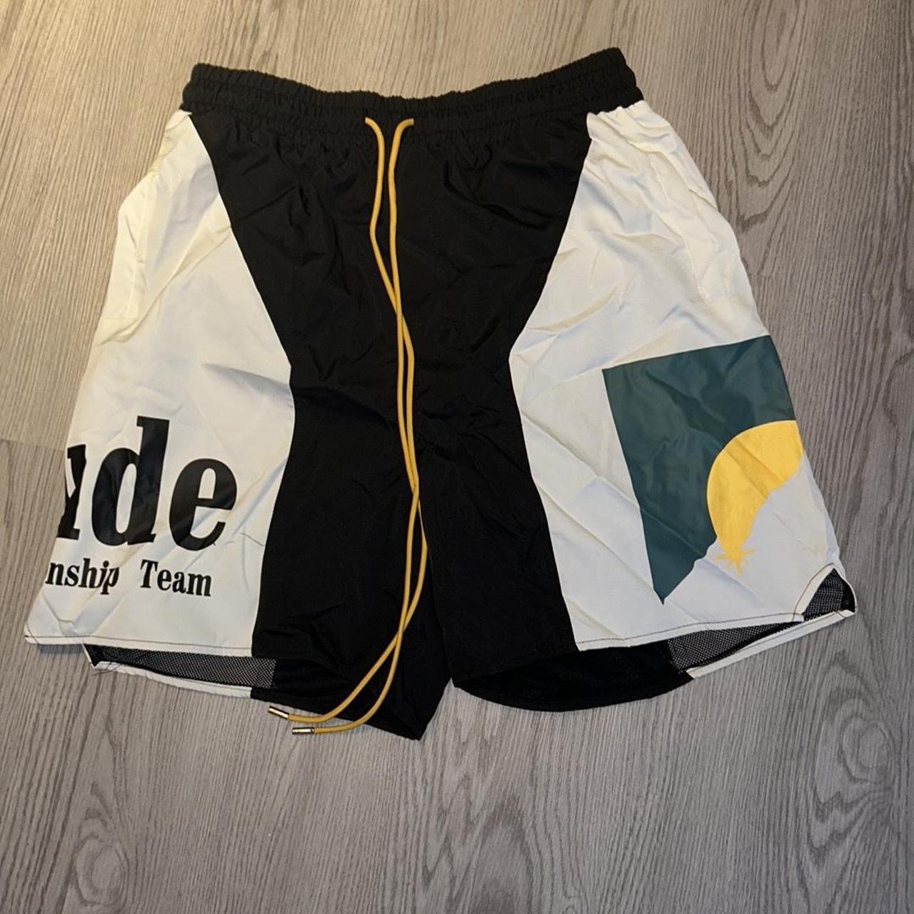 Rhude panel logo shorts - Depop