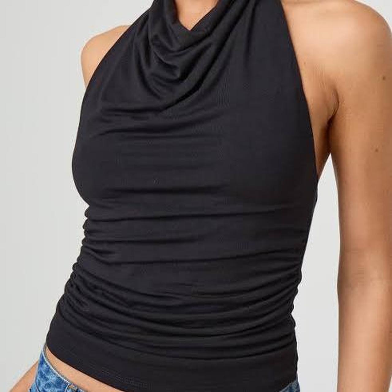 Glassons Halter Neck Cowl Top Black Size XS Brand... | Depop