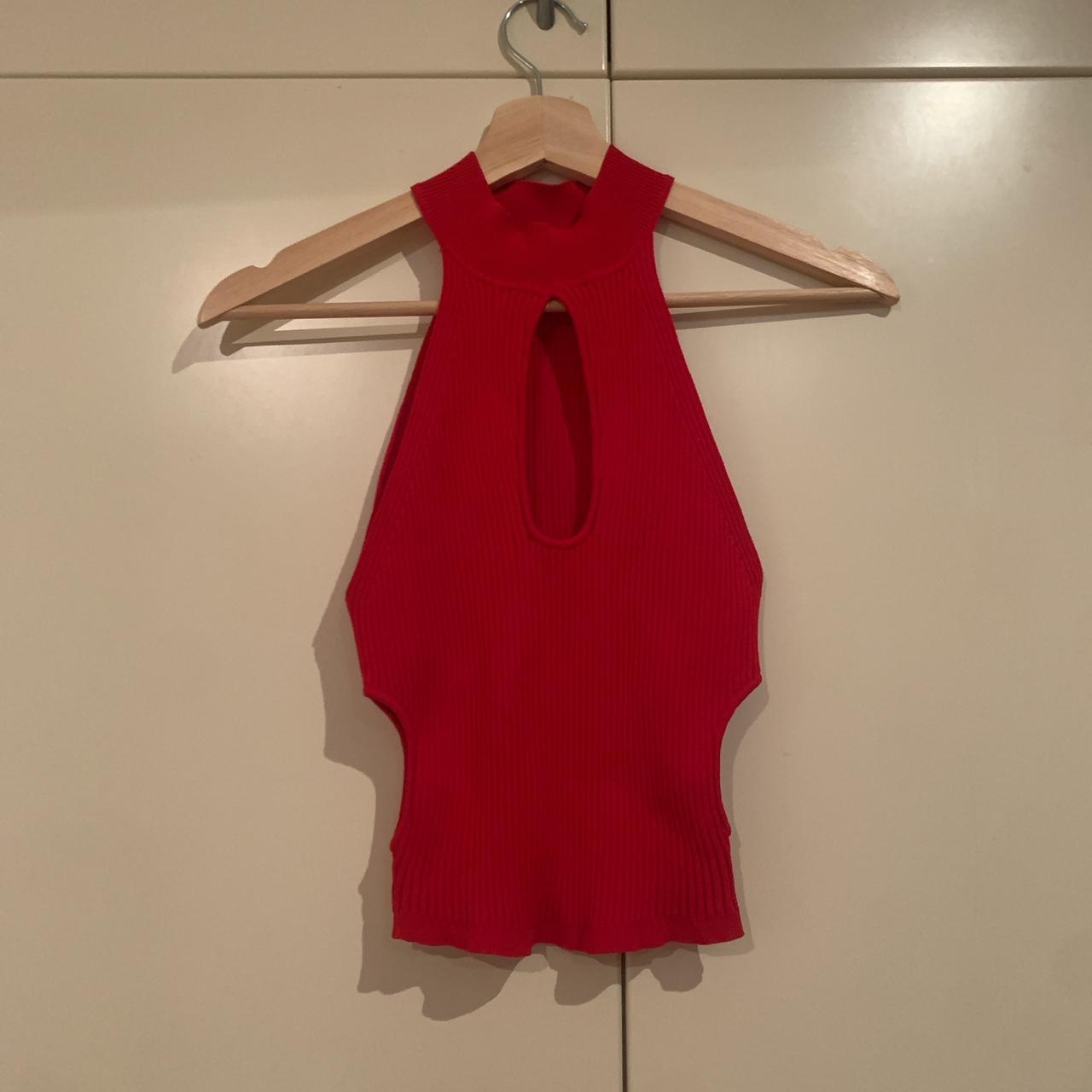 Glassons red cutout top, worn twice, perfect... - Depop