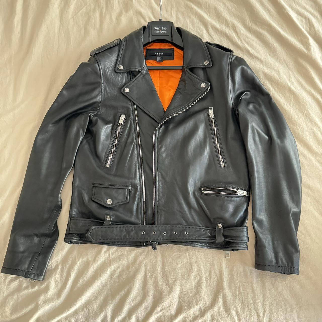 Ksubi Leather Jacket In pristine condition! Size... - Depop