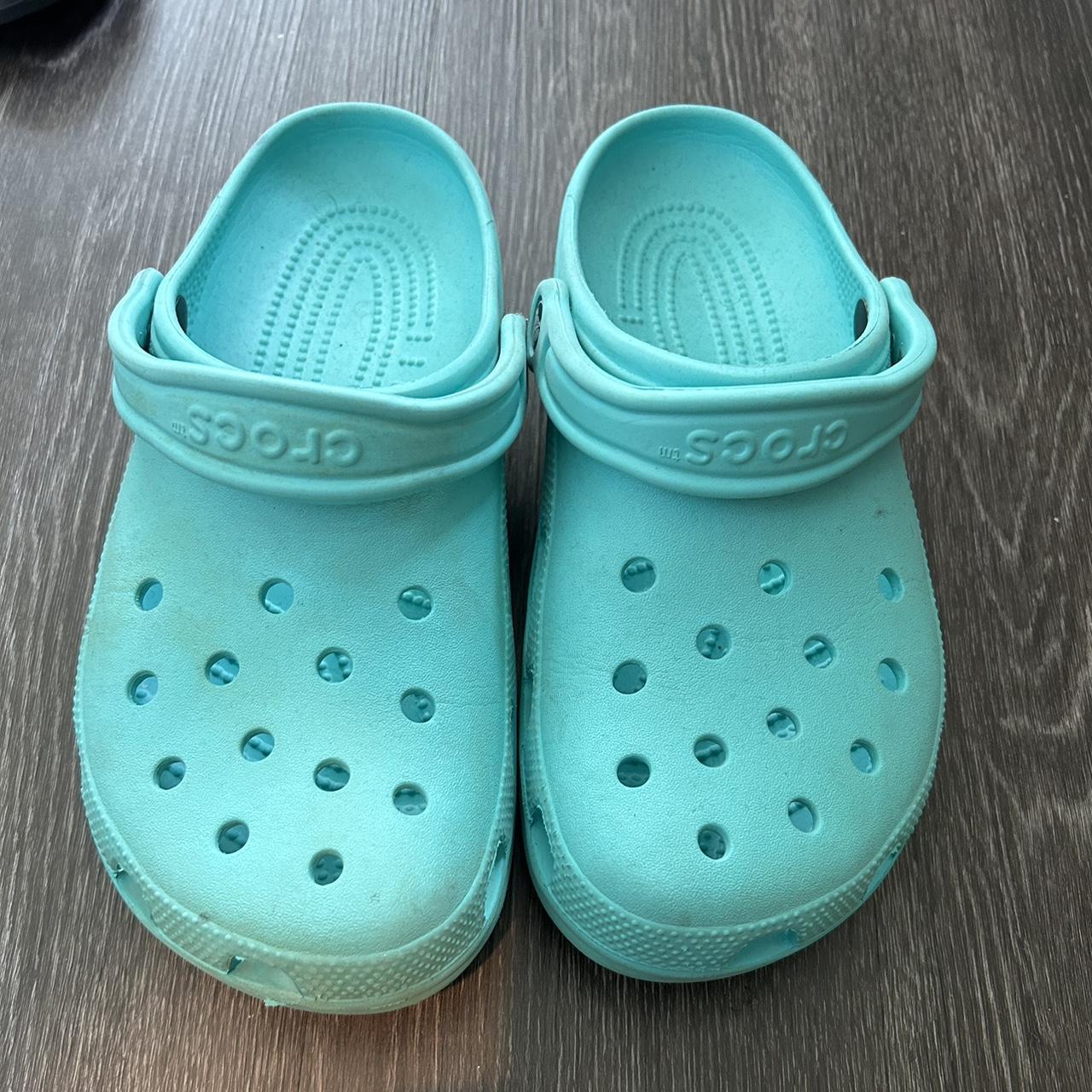 Crocs Classic Clogs - Teal - Size 10 • Condition:... - Depop