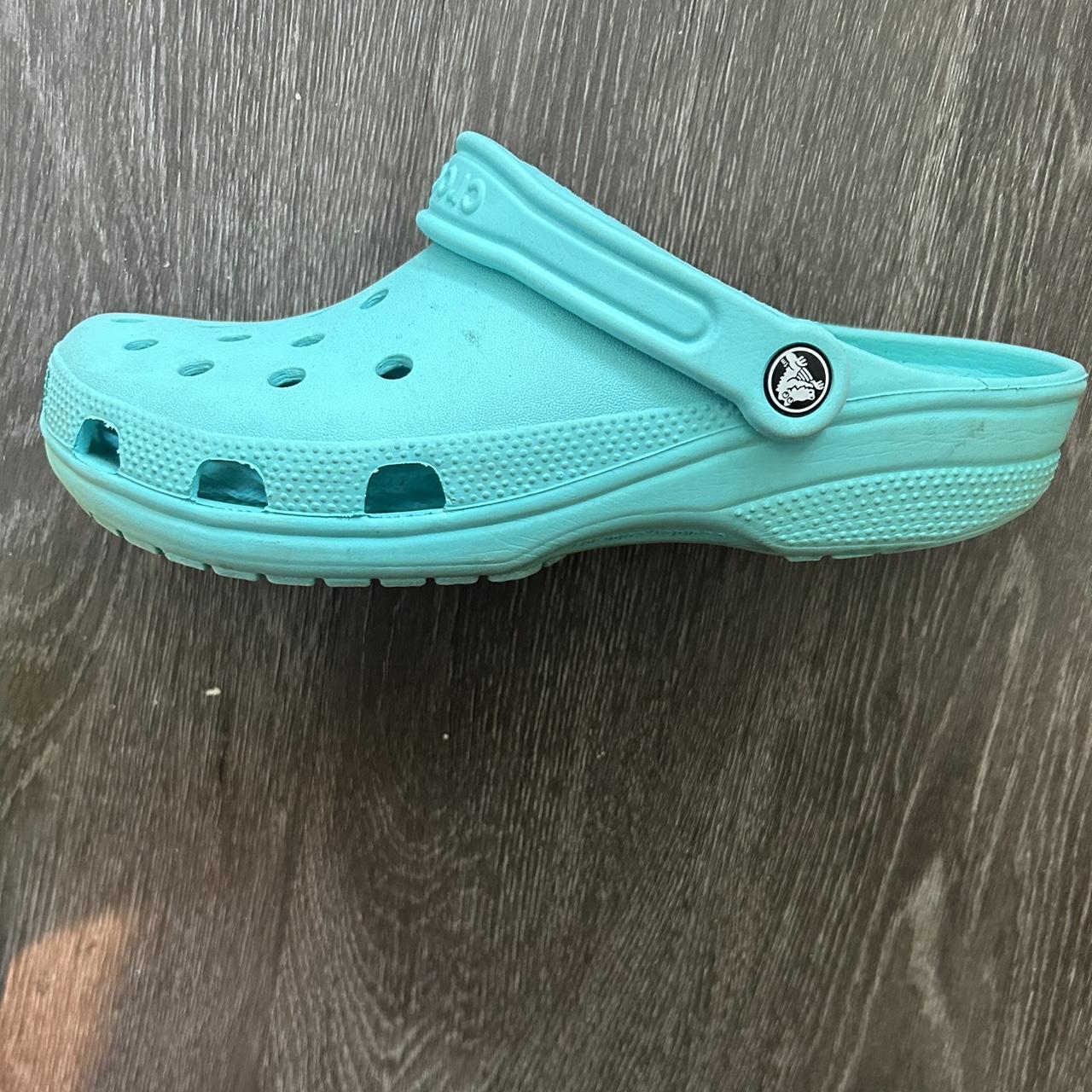 Crocs Classic Clogs - Teal - Size 10 • Condition:... - Depop