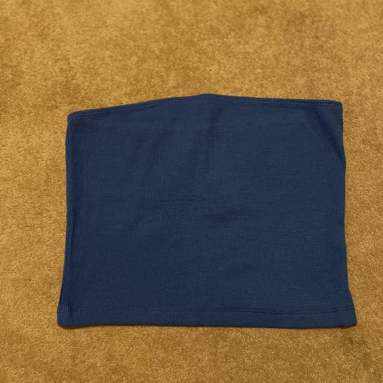 Shein Navy Blue Tube Top Small - Depop