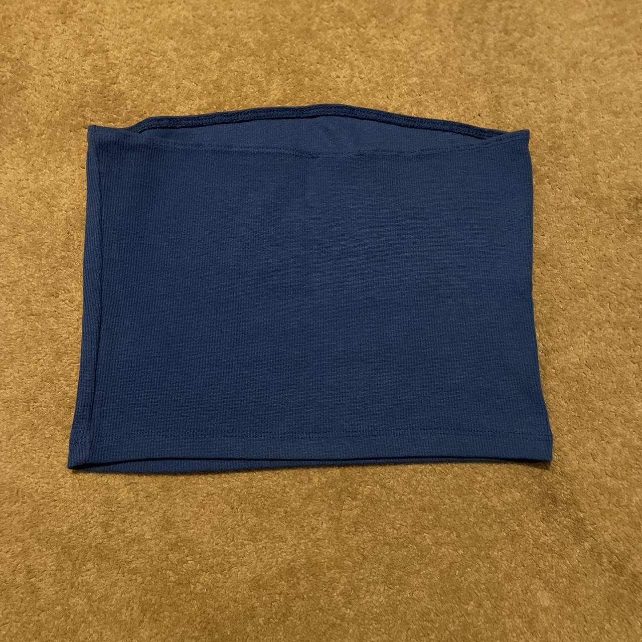 Shein Navy Blue Tube Top Small - Depop