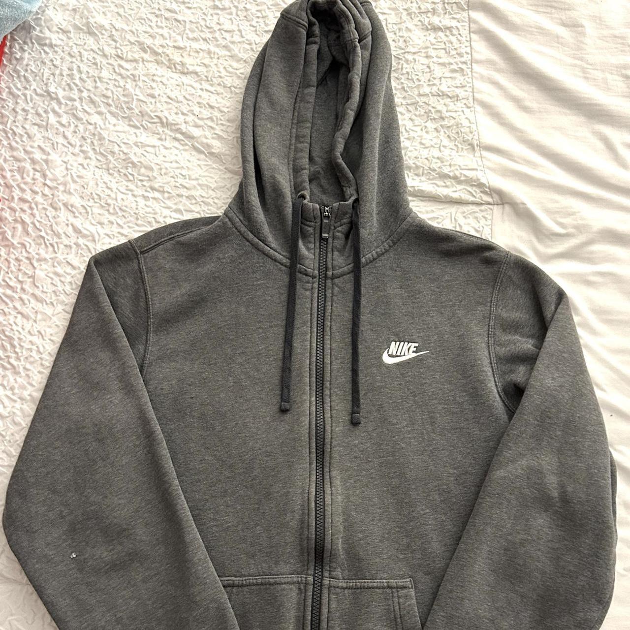 Small dark grey Nike Jacket (good condition, but has... - Depop
