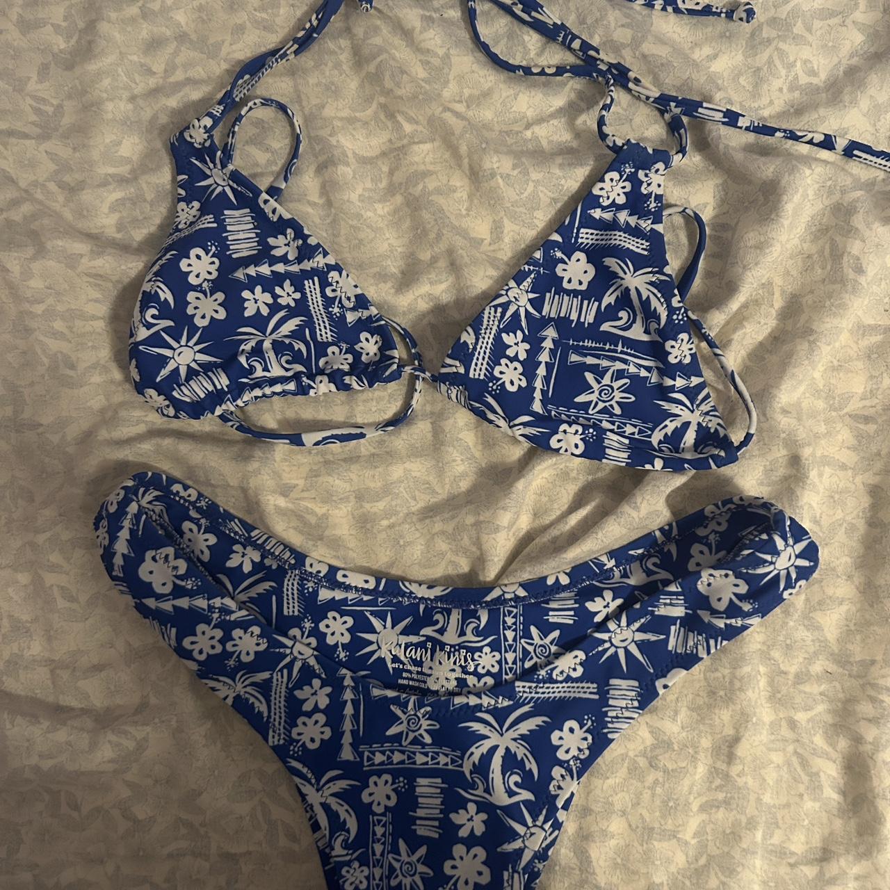 Kulani Kinis Set Blue - xs top, s bottoms - Depop