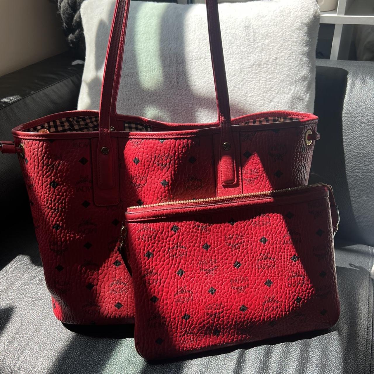MCM Women's Red Bag | Depop