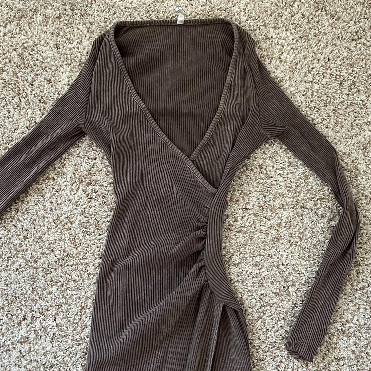 SUPER FLATTERING body snatching brown dress size xs... | Depop