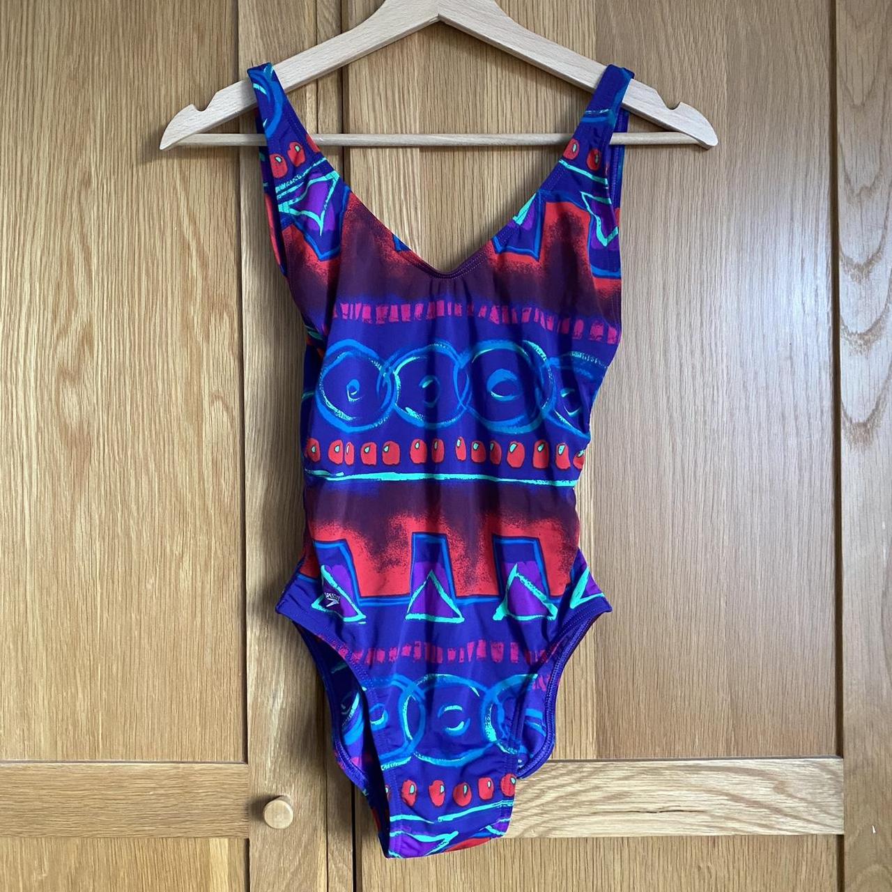 Vintage size small speedo swimming costume, retro... - Depop