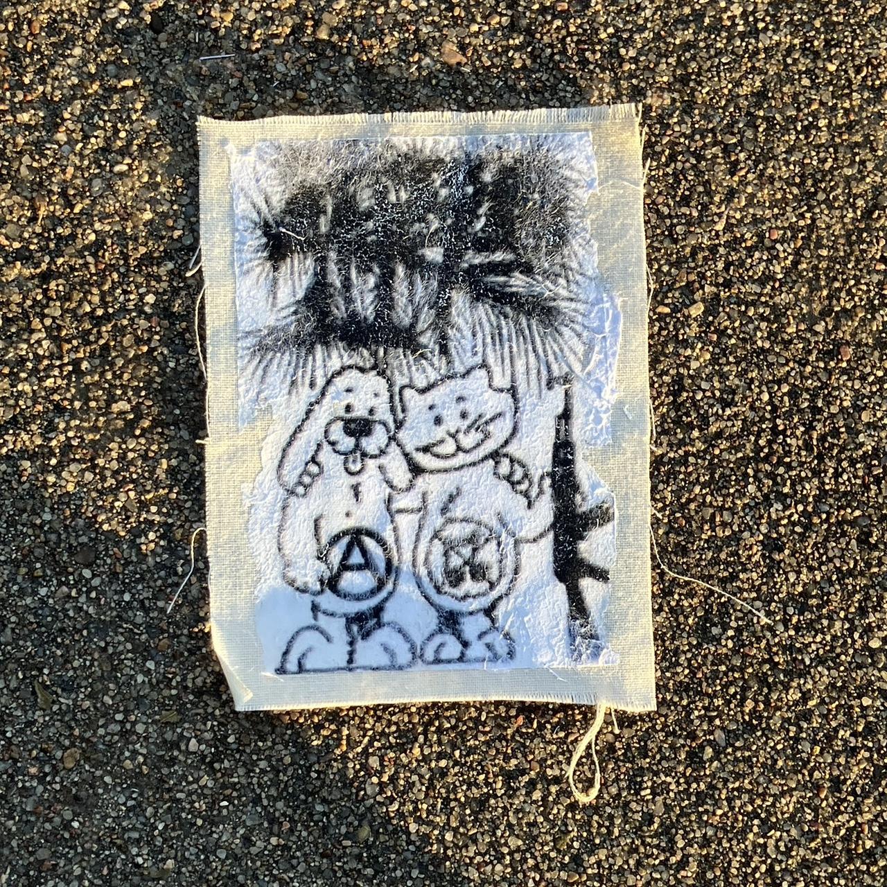 Brain spit 🧠💦👊patch 4x4inch Glue printed patch... - Depop