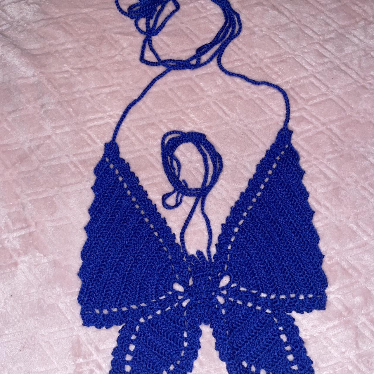 Beautiful royal blue butterfly top - Depop