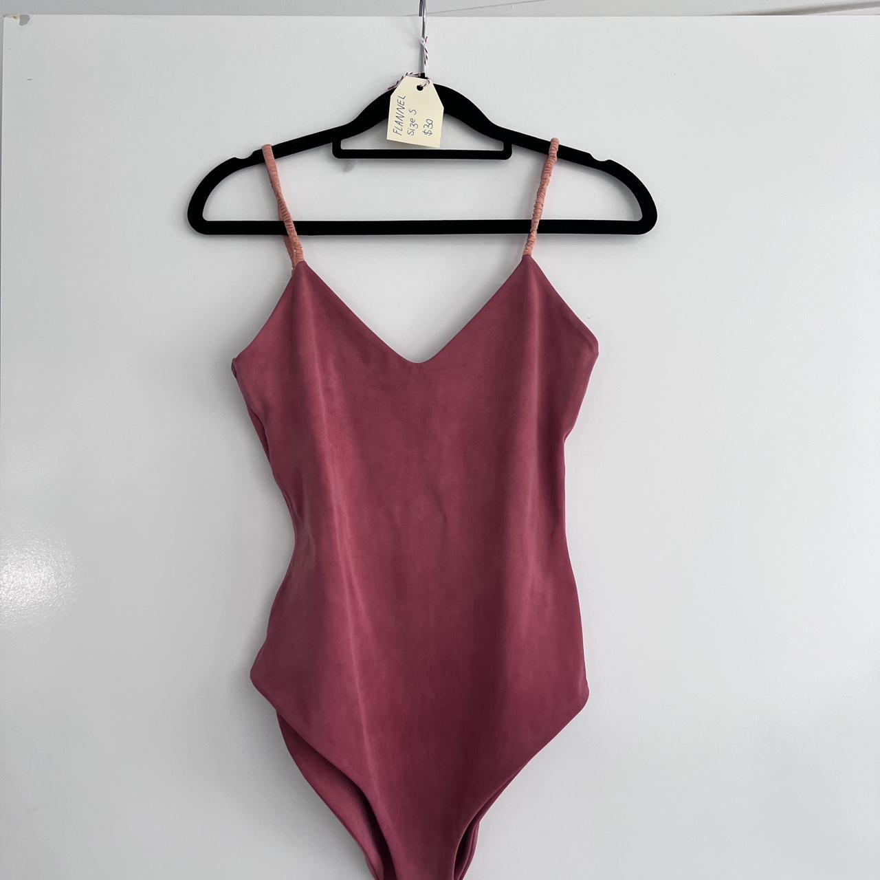 Flannel one piece swim suit Size 1 (8) - Depop