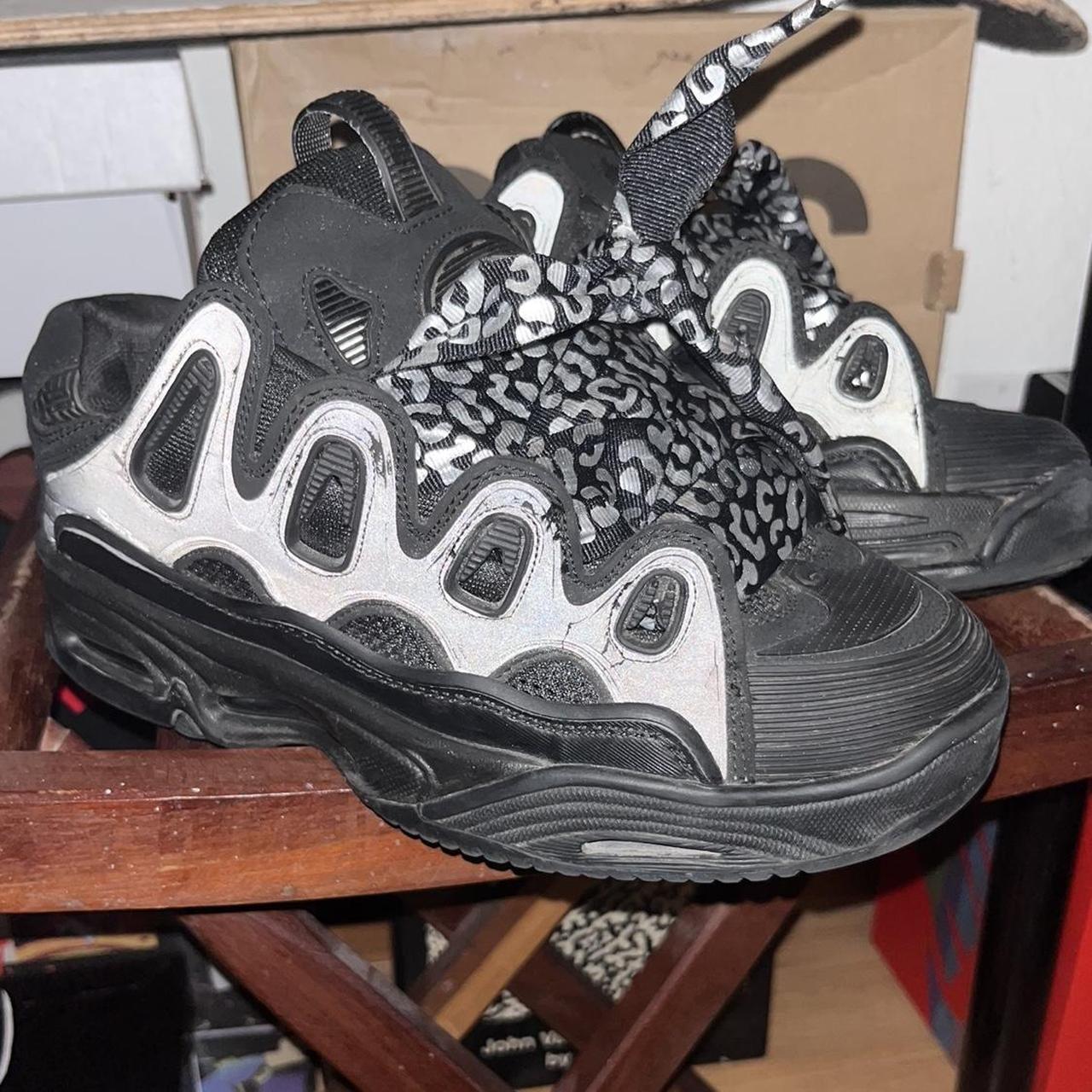 osiris d3 black/reflective 👁‍🗨 custom chunky laces to... - Depop