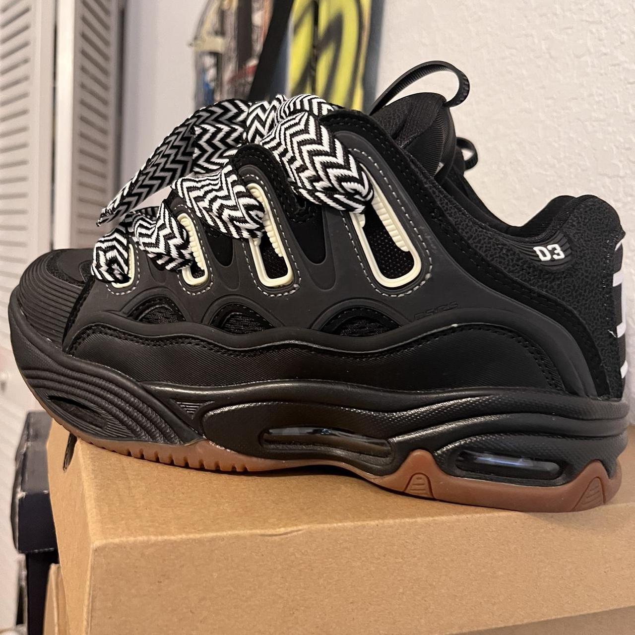 black/gum osiris d3👁‍🗨 custom lanvin laces #grunge... - Depop