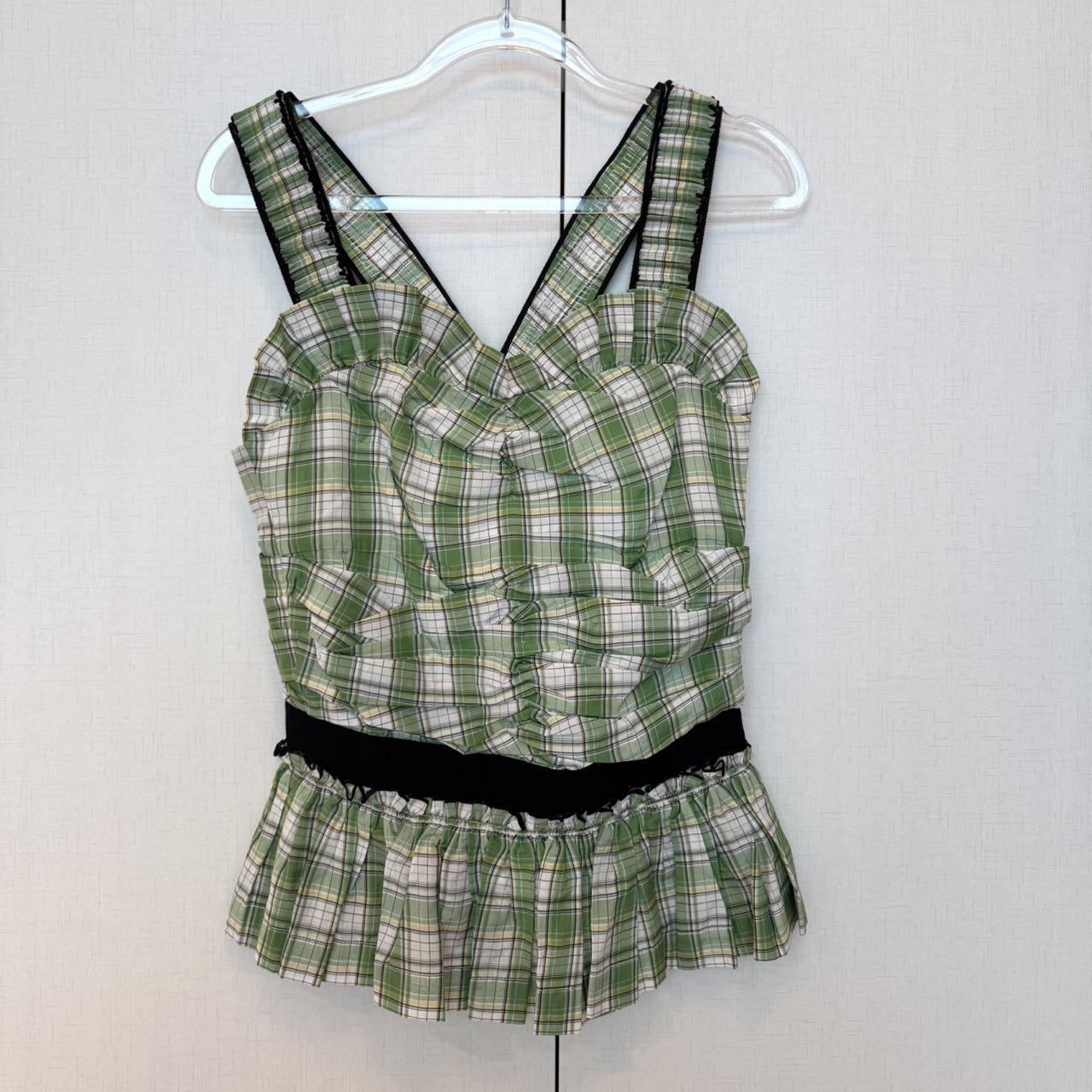 Vintage Betsey Johnson Plaid Peplum Top Obsessed... | Depop