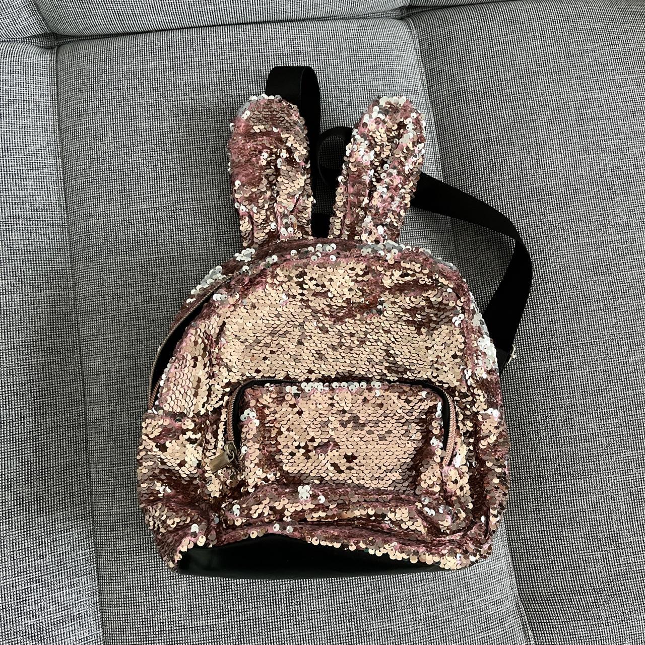Bunny sequin mini backpack. Reversible sequins that... - Depop