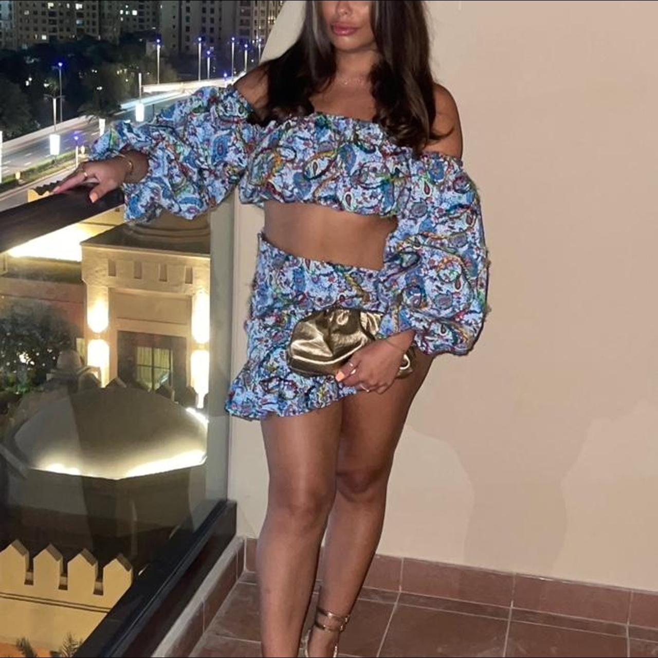 Made by molly coco set, worn once , unreal material... - Depop