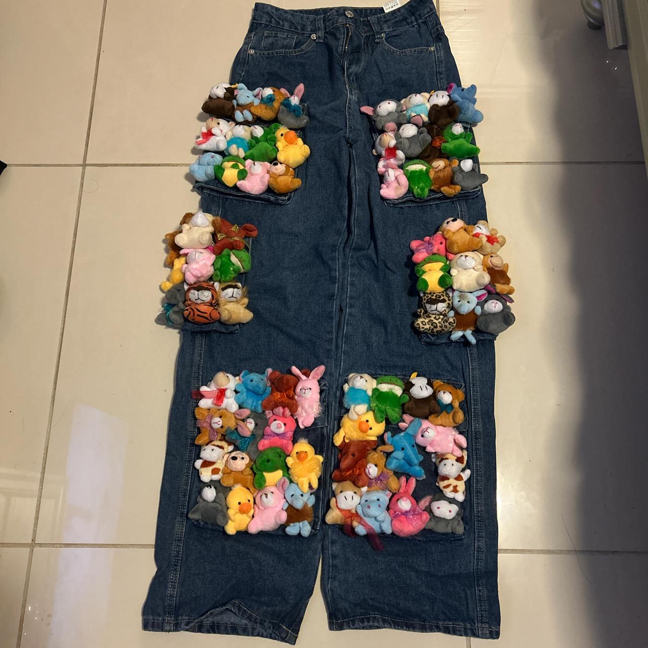 Custom made stuffed animal pants! 2 of the plushies... - Depop