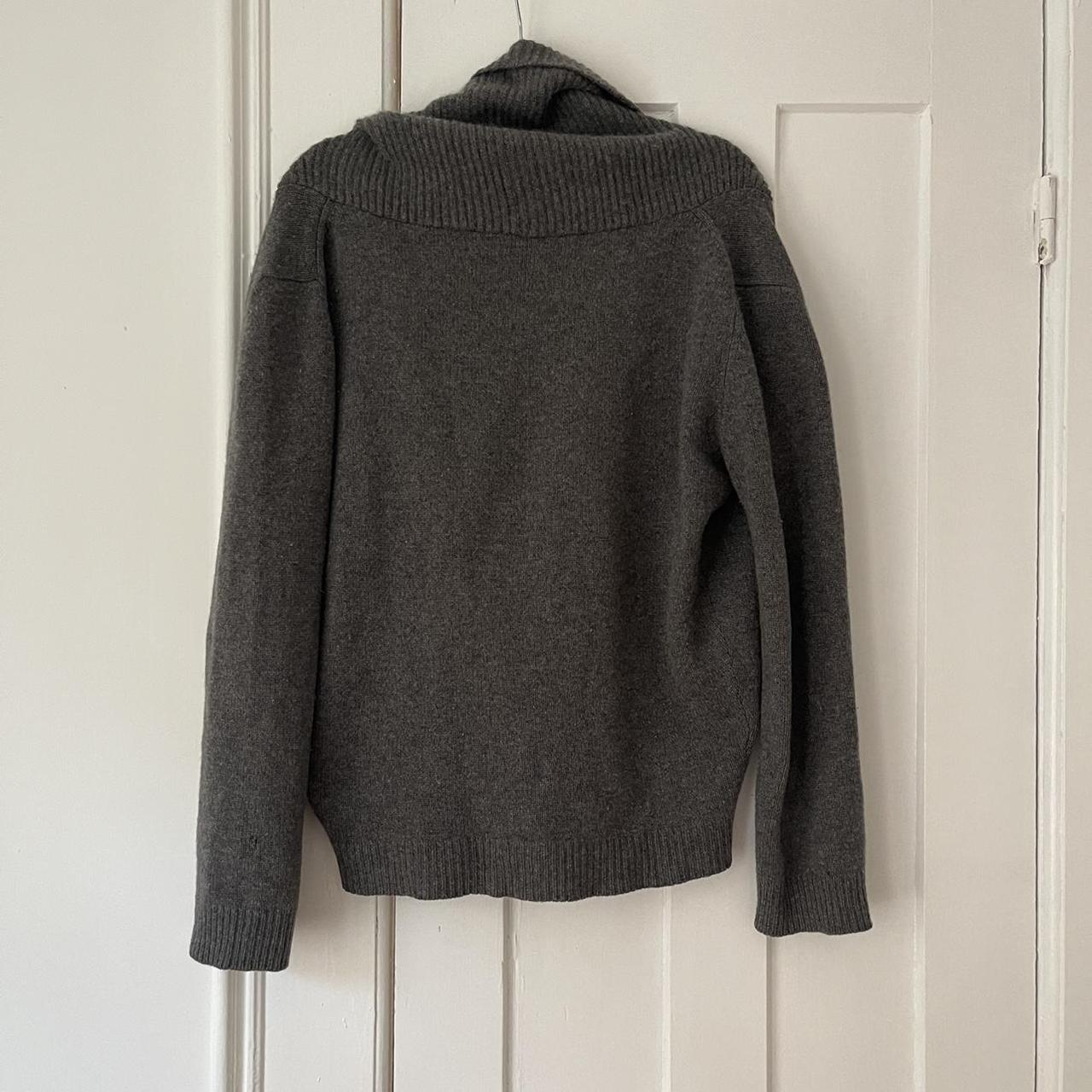 Bui long neck sweater *dark grey *100% cashmere... - Depop
