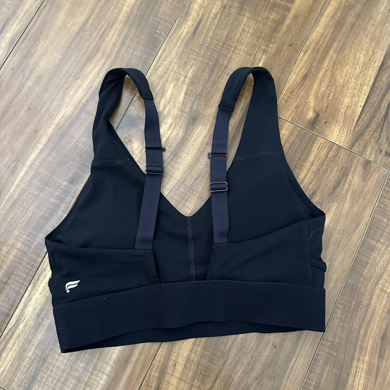 Fabletics black sports bra *padded adjustable... - Depop
