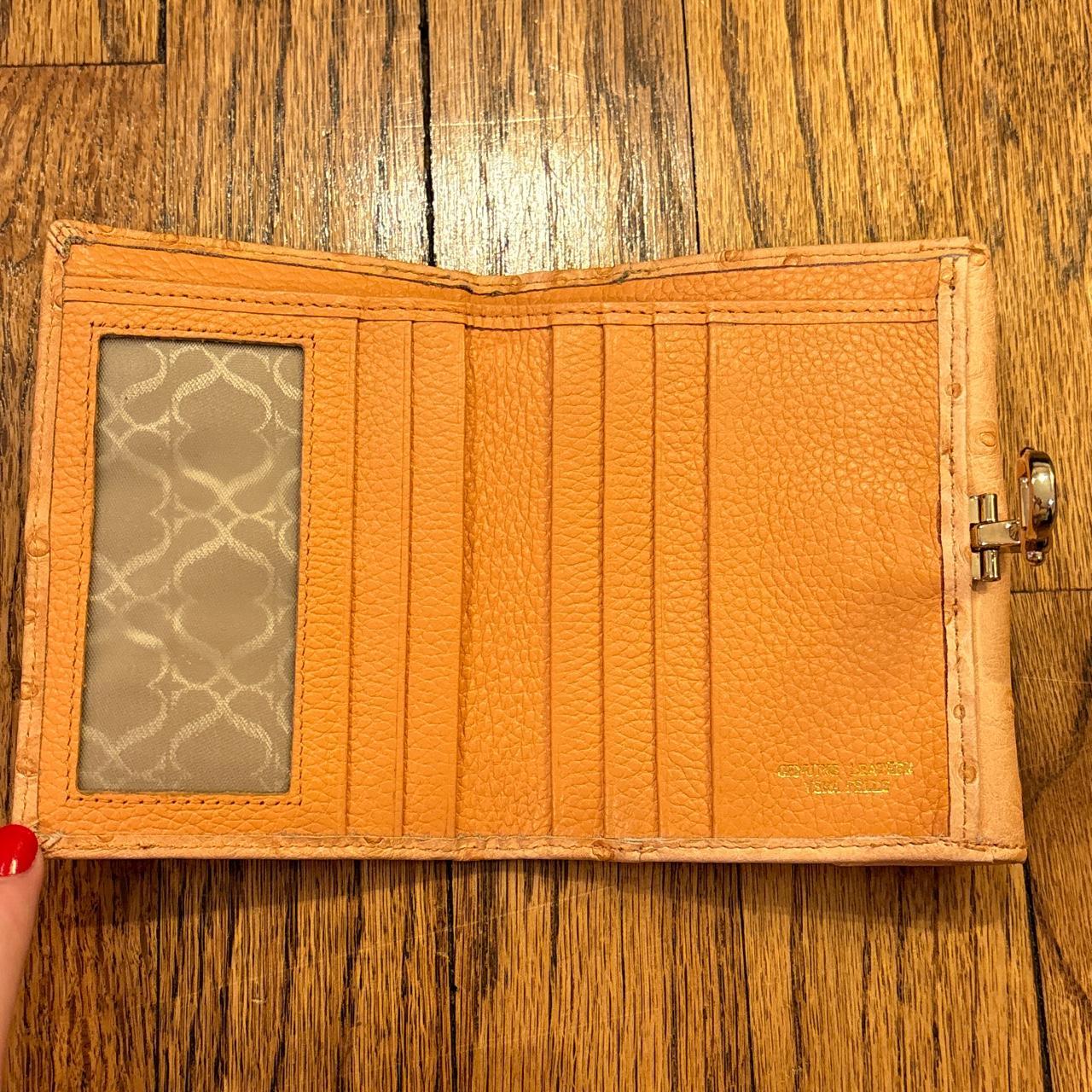 Vera Pelle Italy Ostrich Leather Wallet | Depop