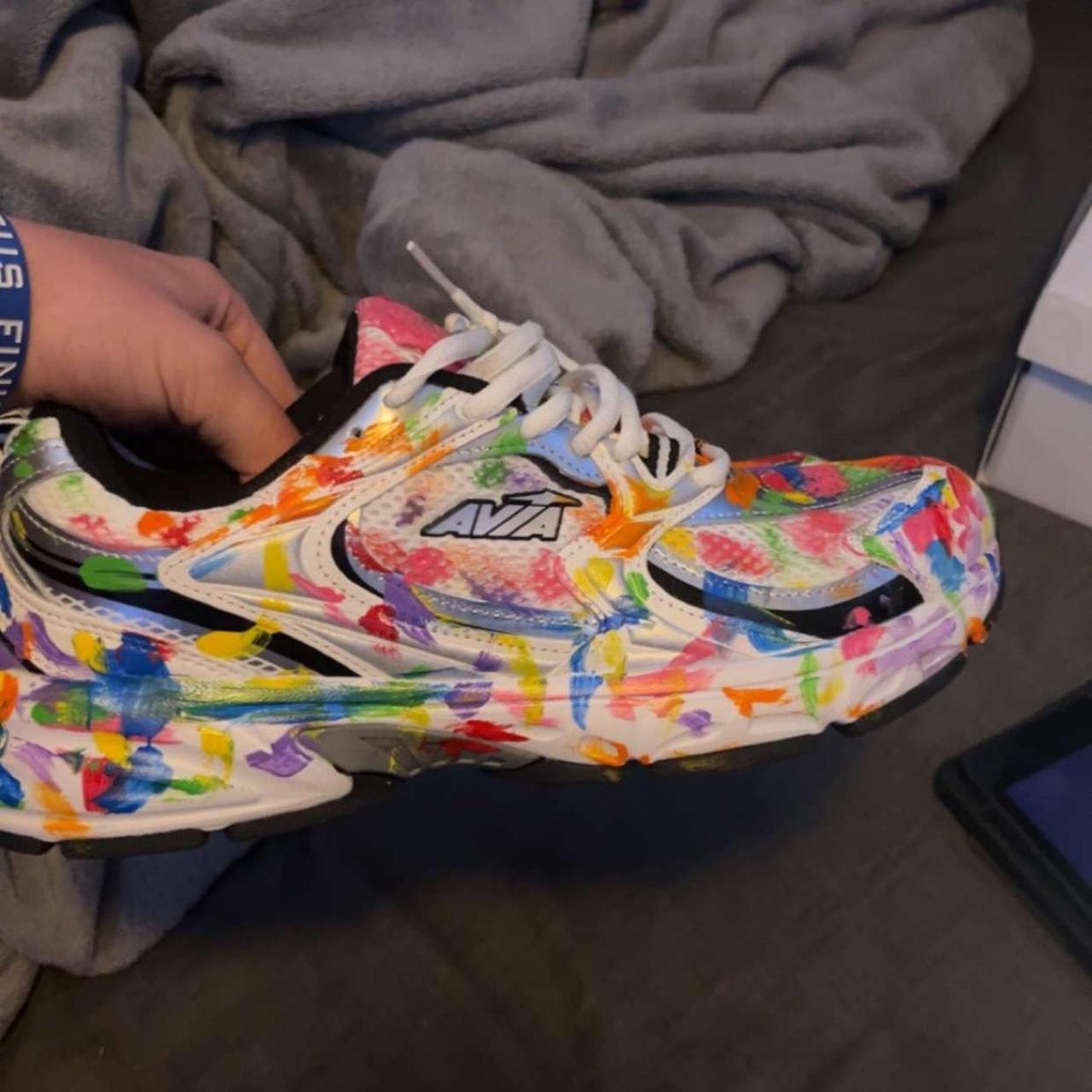 custom paint splatter Avias never worm but took... | Depop